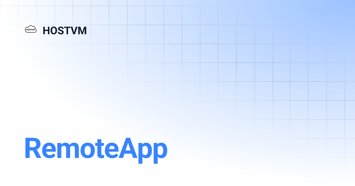 RemoteApp | HOSTVM